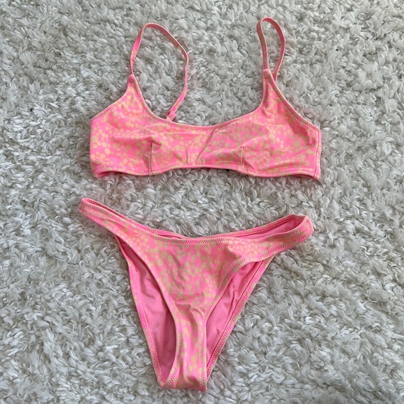 triangl swimwear | Swim | Triangl Pink And Yellow Polka Dot Bikini ...